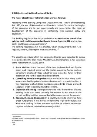 Nationalisation of banks and its impact | DOCX
