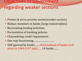 Nationalised of social banks | PPTX | Agriculture | Industries