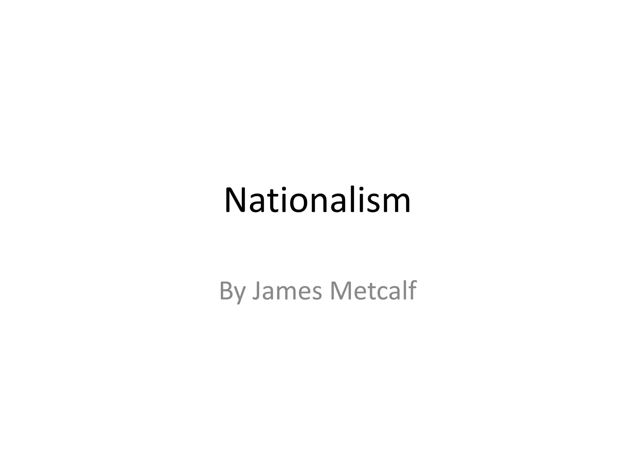 Nationalism | PPTX