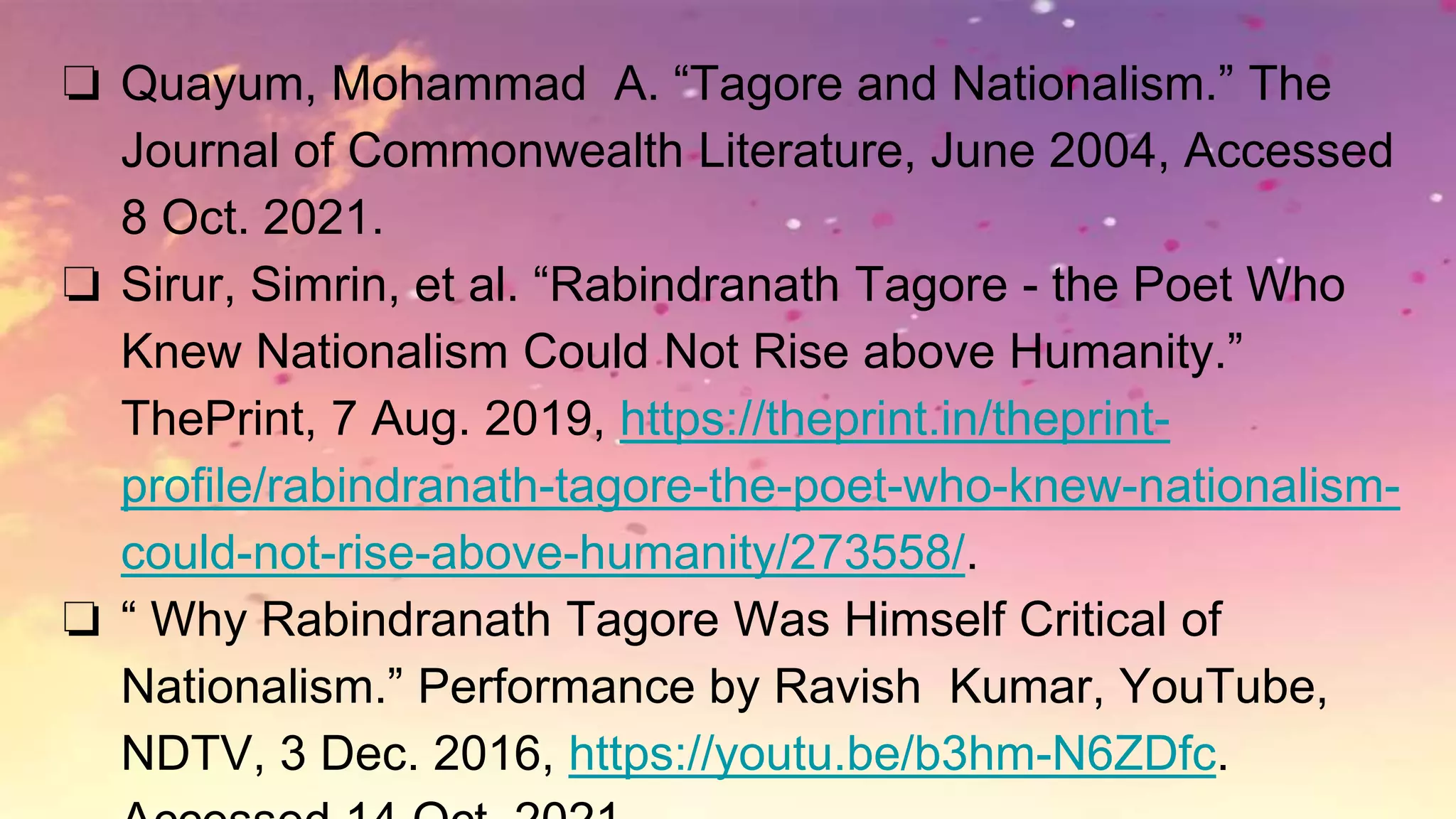 Nationalism and Rabindranath Tagore | PPT