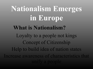 Nationalism and Unification | PPT