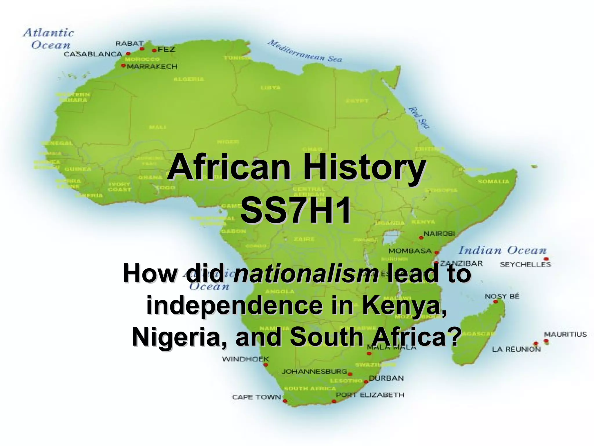 Nationalism in african history | PPT