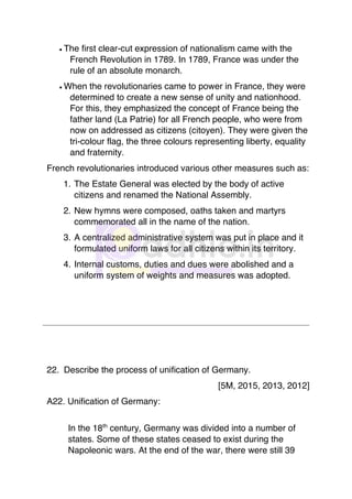 Nationalism in Europe class 10th chapter | PDF