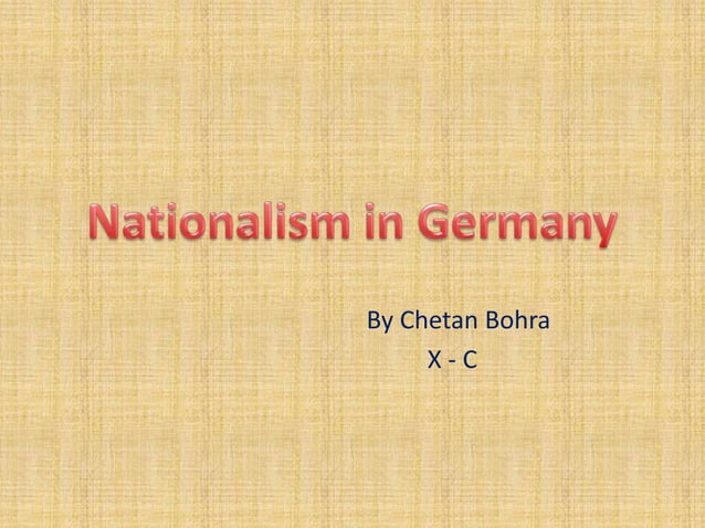 Nationalism in germany | PPTX