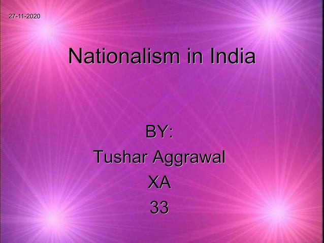 Nationalism in india | PPT