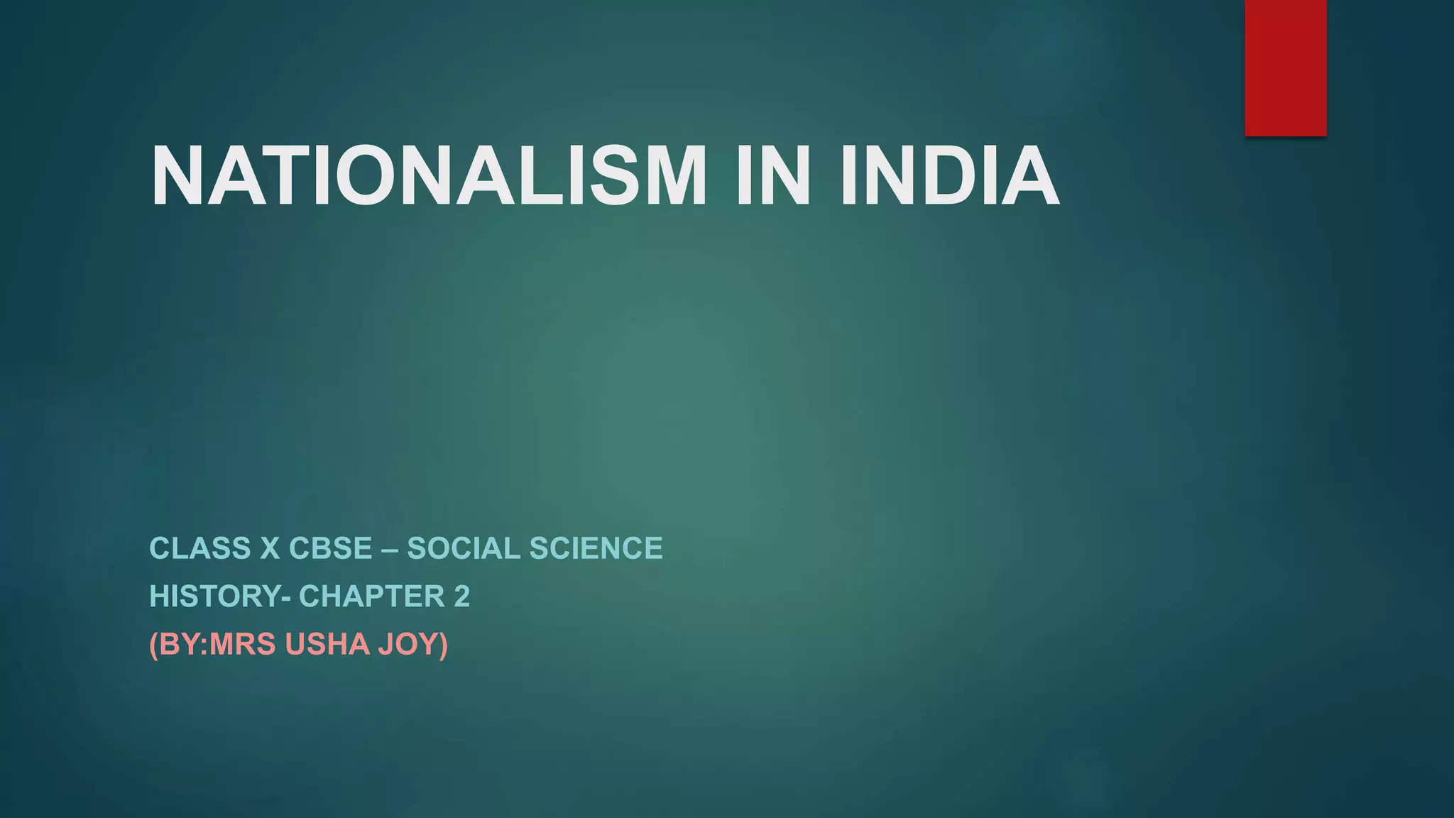 Nationalism in india | PPTX