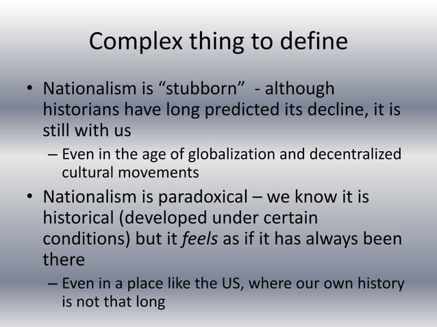 Nationalism notes | PPTX