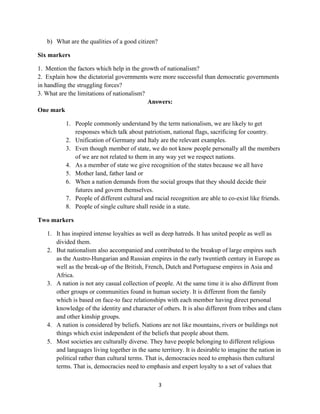 Nationalism xi questions | PDF
