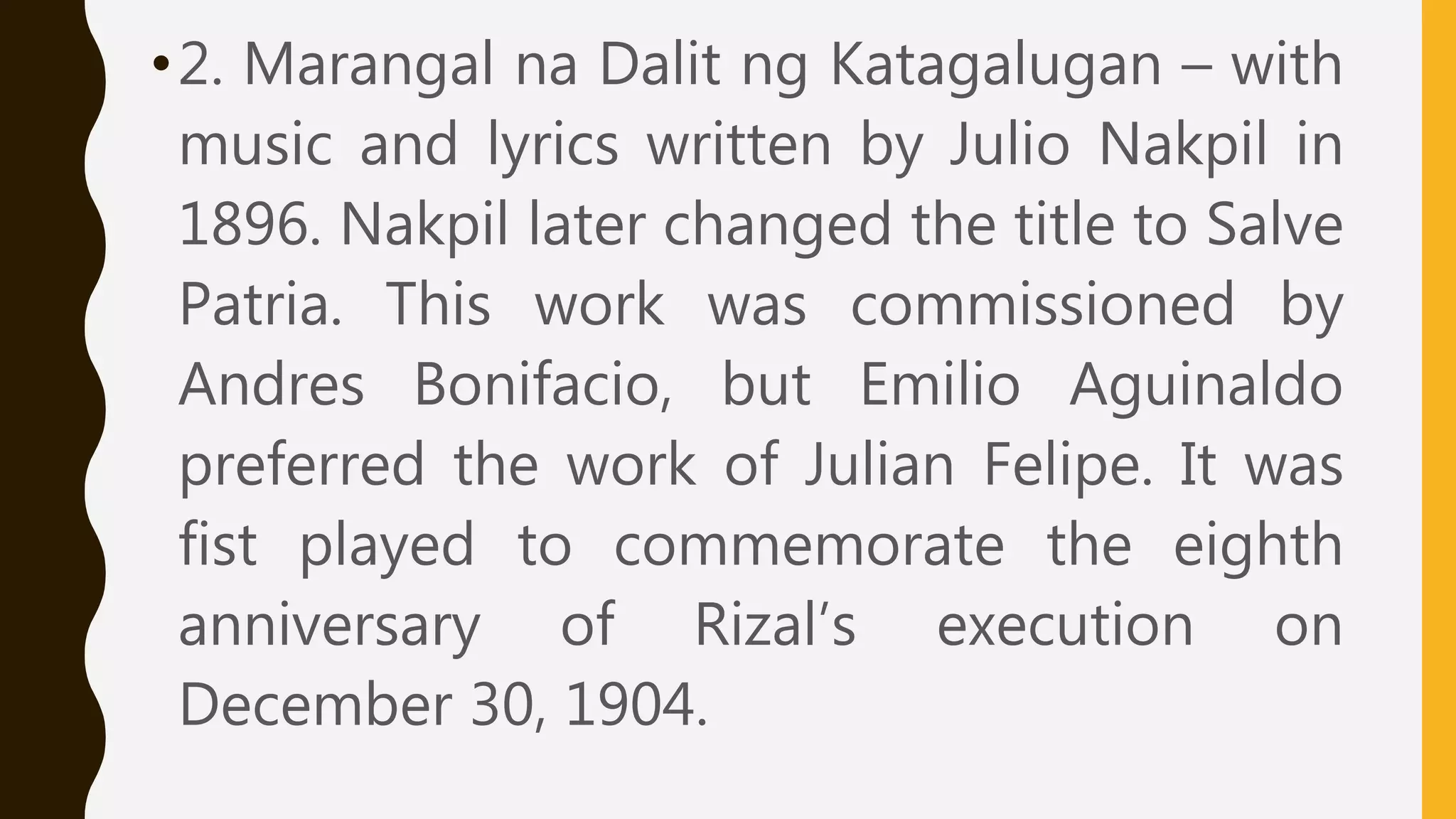 Nationalistic songs and Love Songs | PPTX