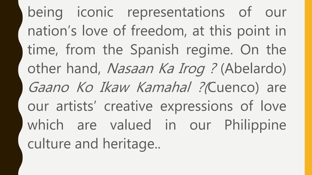 Nationalistic songs and Love Songs | PPTX | World/International Music ...