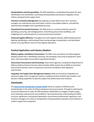 National Item Identification Number.docx | Defense Industry | Industries