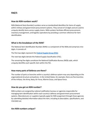 National Item Identification Number.docx | Defense Industry | Industries