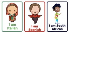 Nationalities small flash cards | PDF