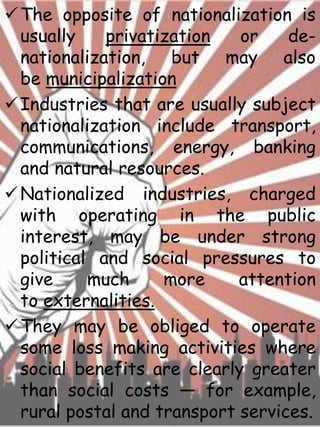 Nationalization act 1970 in PAKISTAN | PPTX