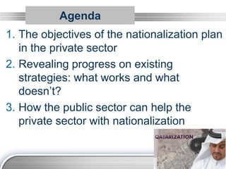 Nationalization at the Qatari Private Sector | PPT