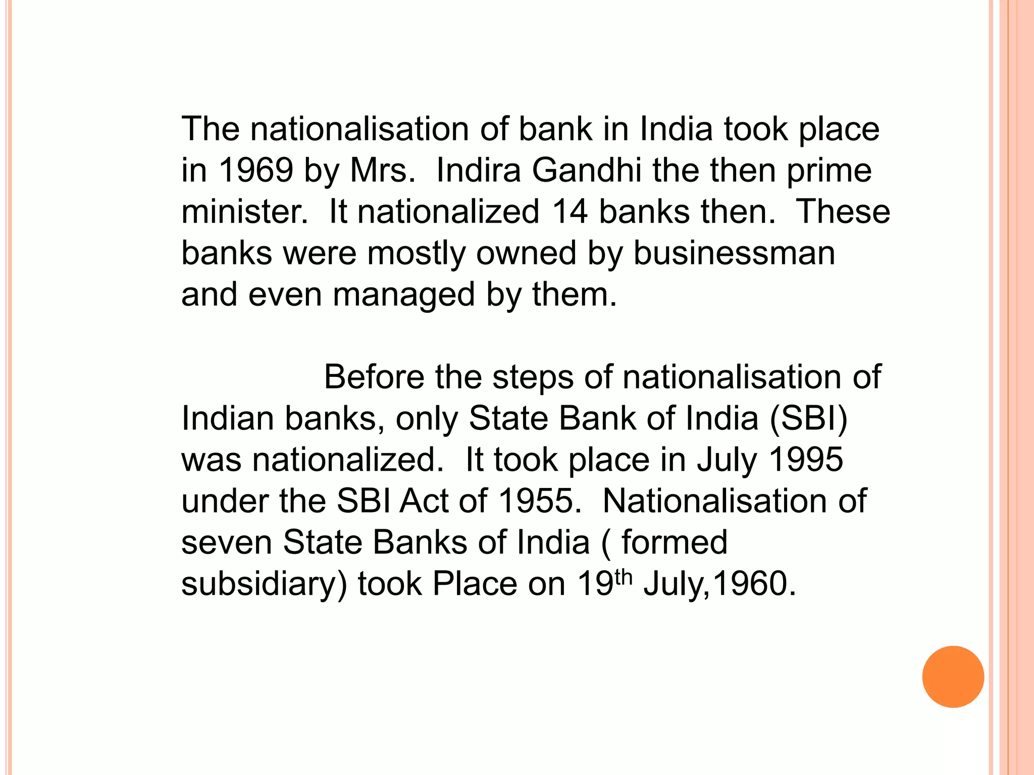 Nationalization of bank | PPTX