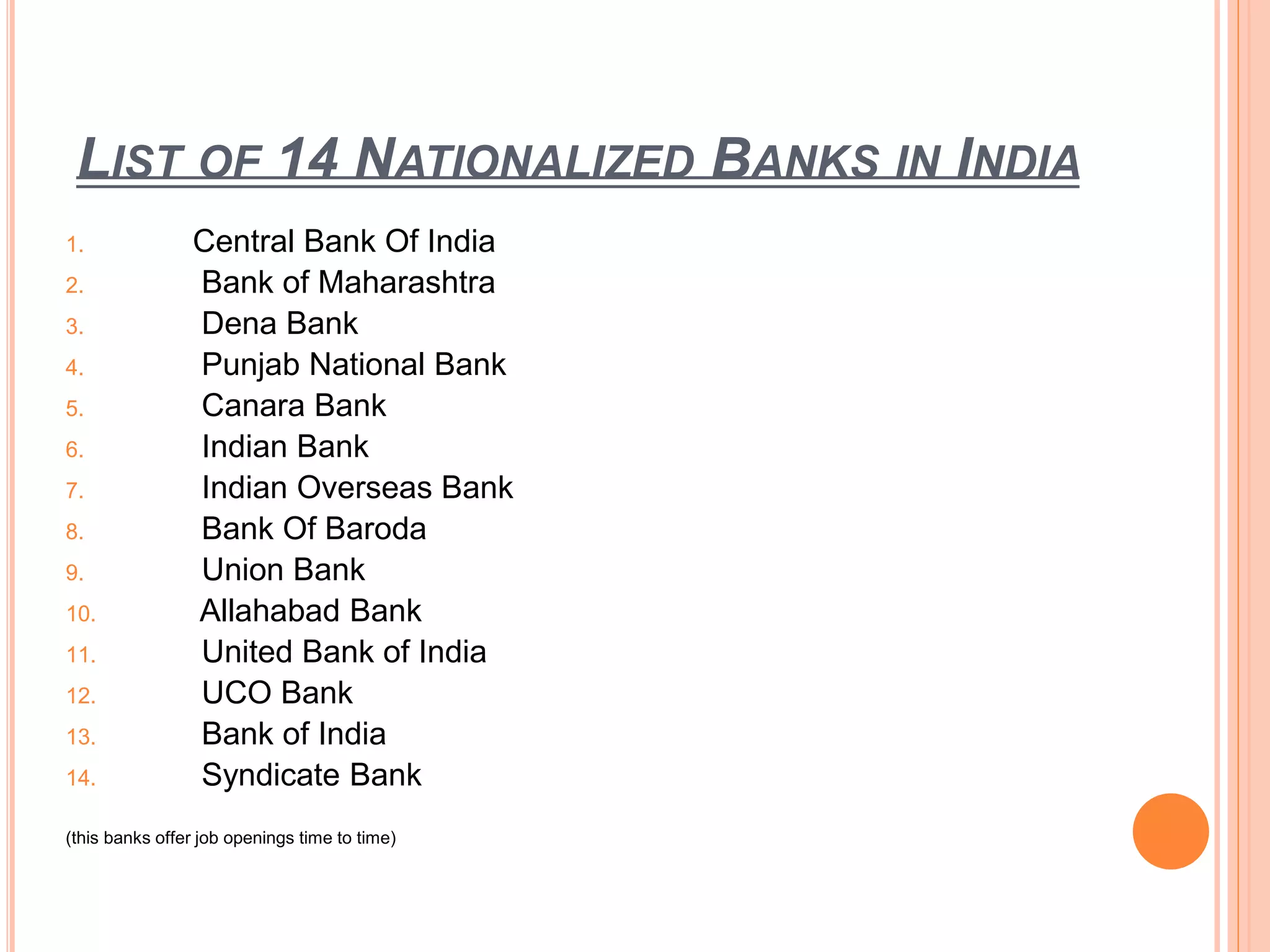 Nationalization of bank | PPTX