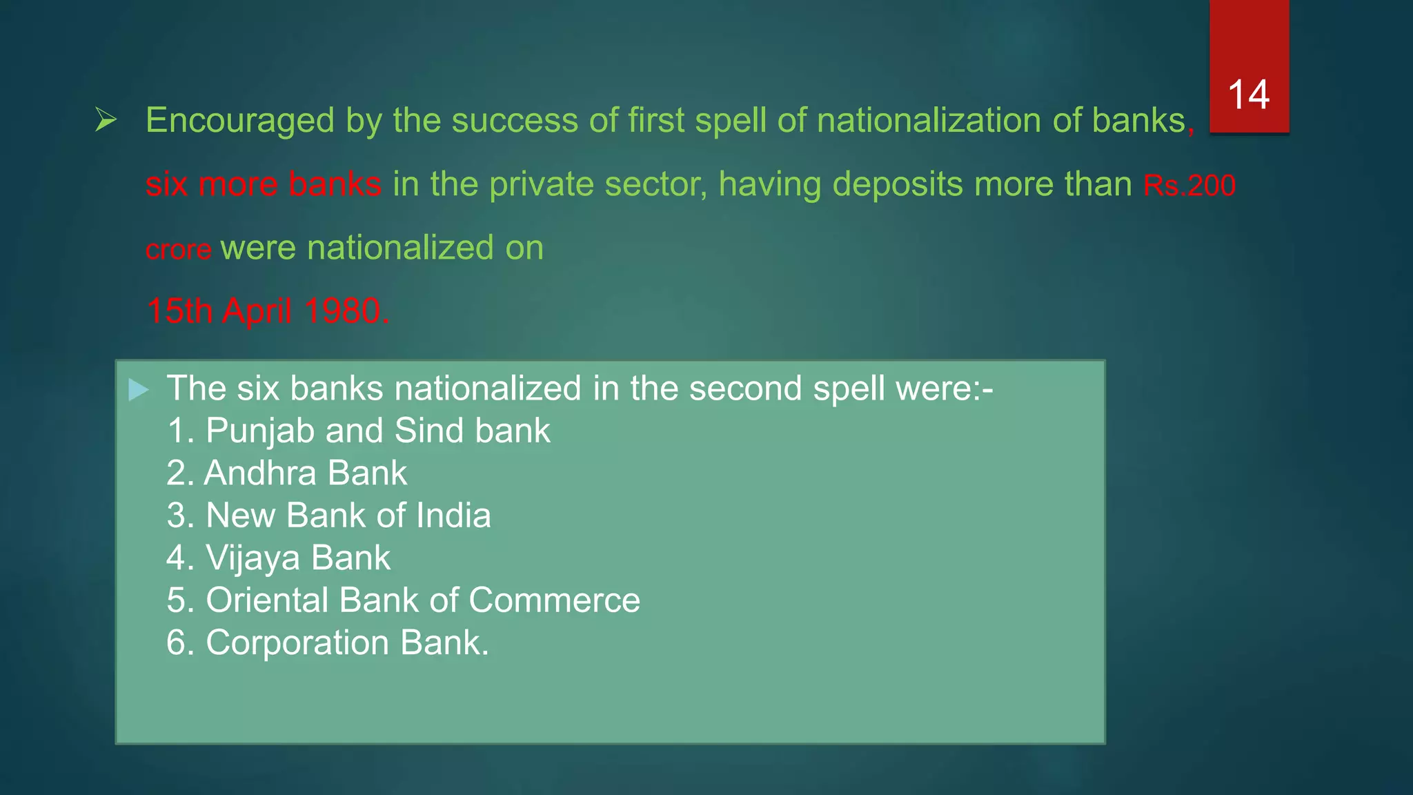 Nationalization of banks | PPTX