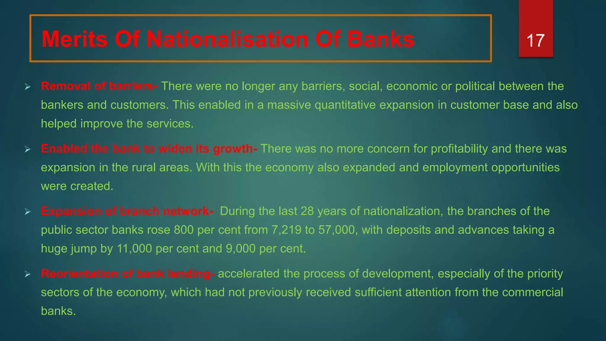 Nationalization of banks | PPTX