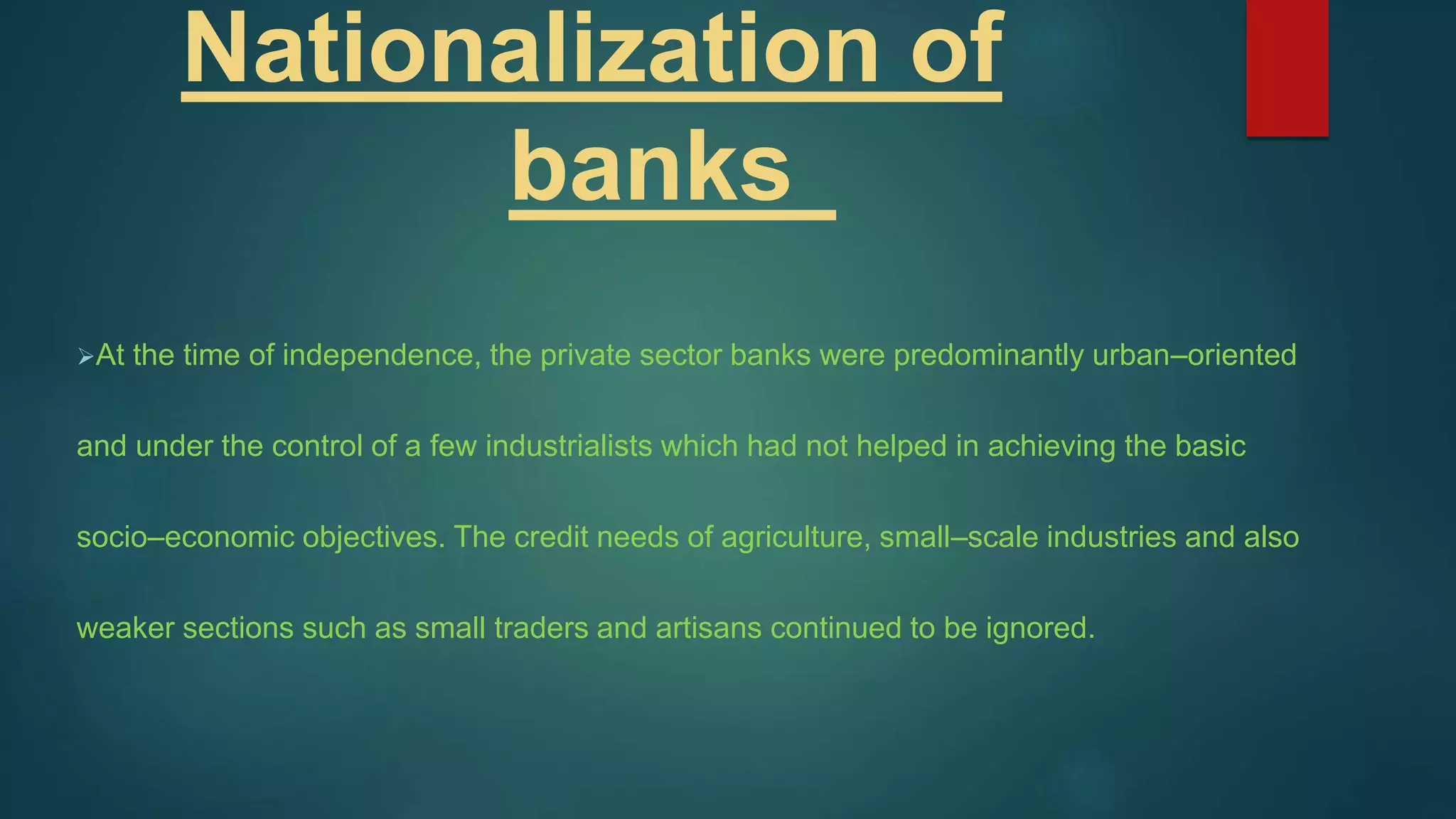 Nationalization of banks | PPTX