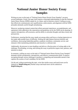 National Junior Honor Society Essay Samples.pdf