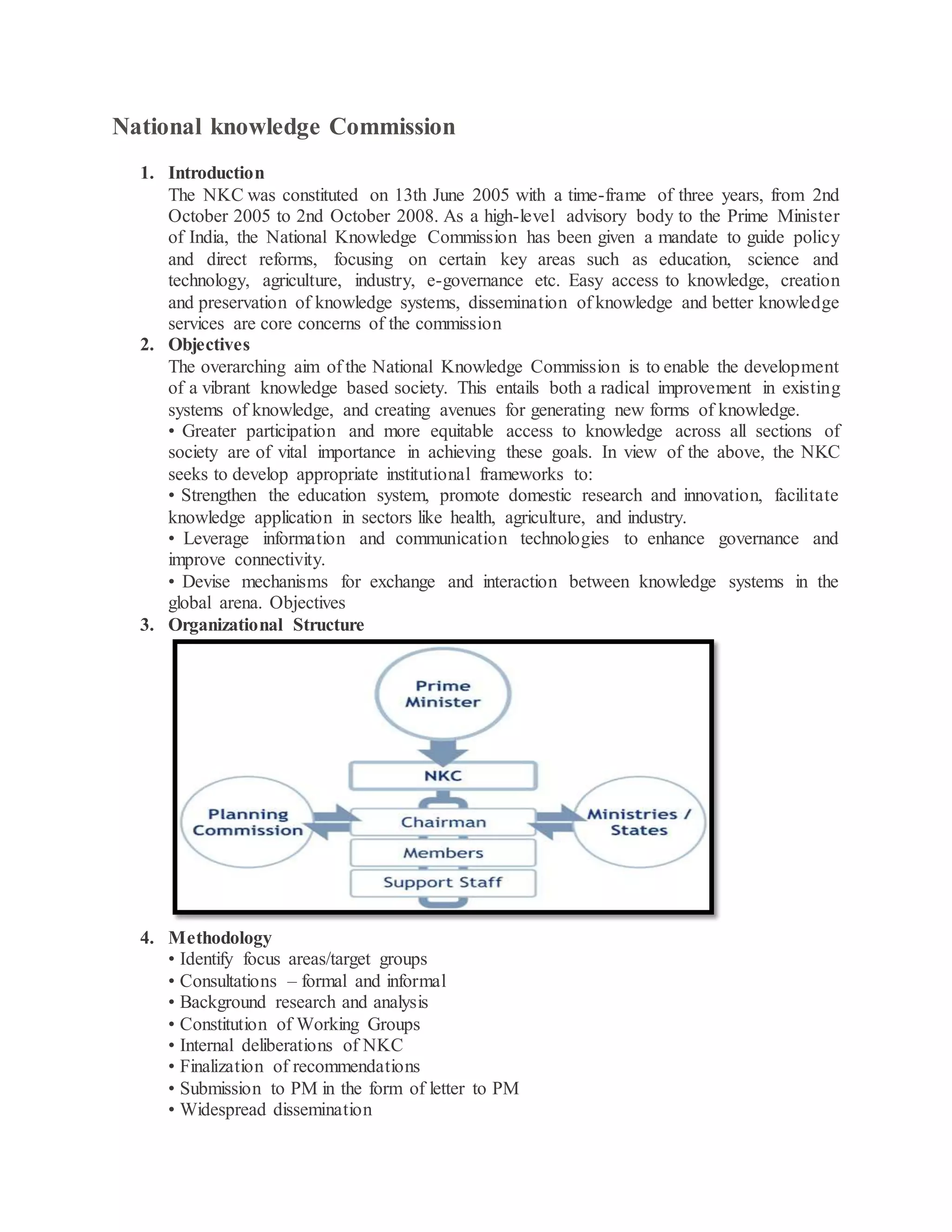National knowledge commission | DOCX