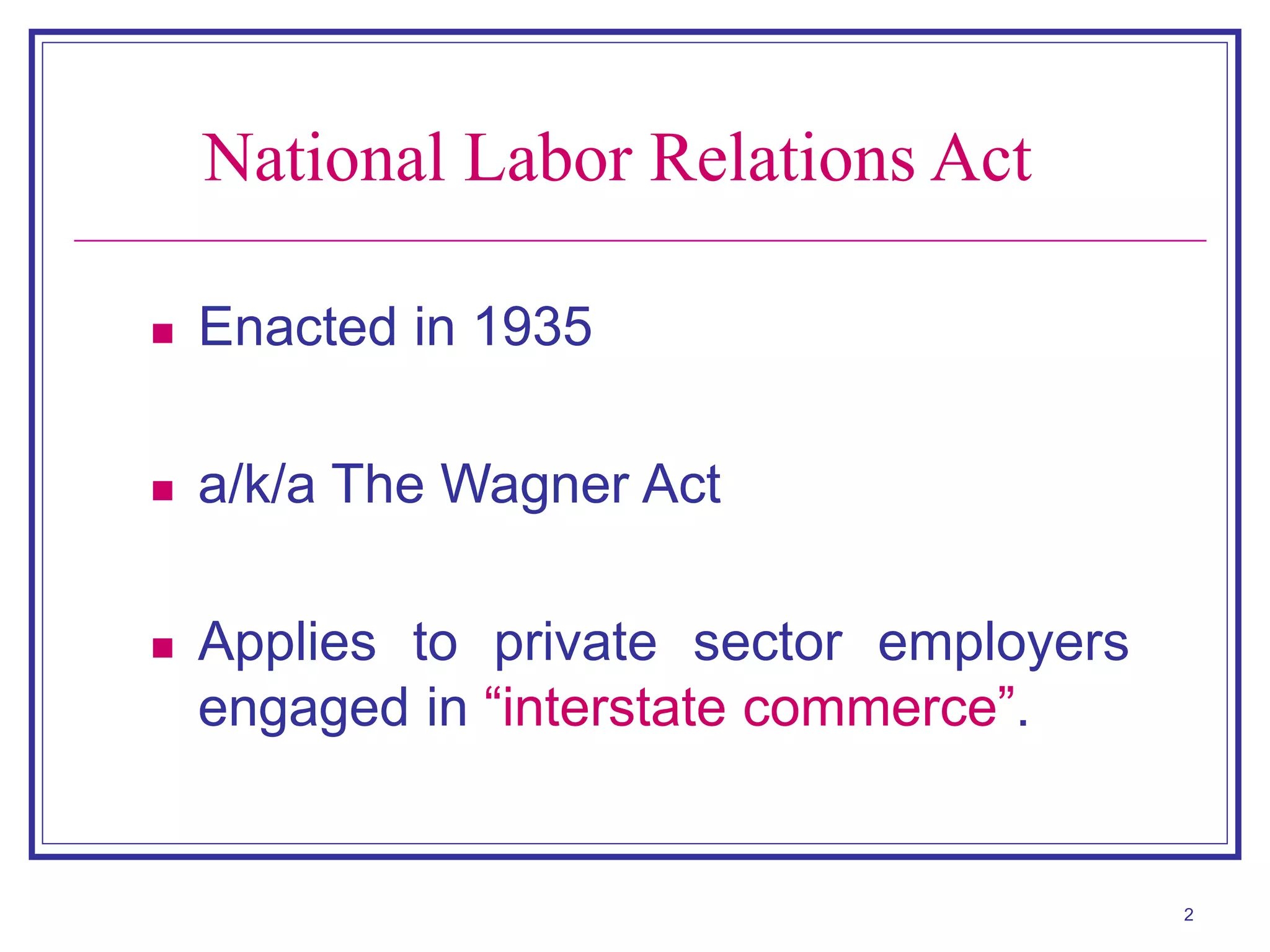 National Labor Relations Act | PPT
