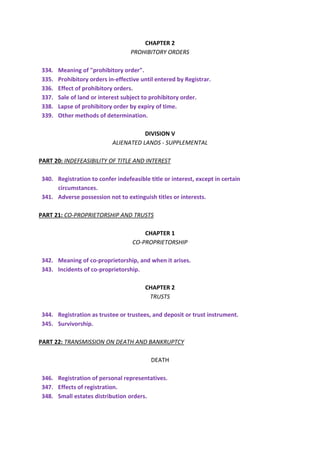 National land code 1965 | PDF