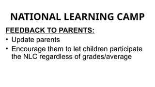 NATIONAL LEARNING CAMP POWERPOINT PRESENTATION | PPTX