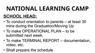 NATIONAL LEARNING CAMP POWERPOINT PRESENTATION | PPTX