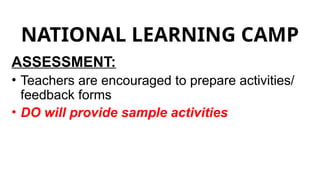 NATIONAL LEARNING CAMP POWERPOINT PRESENTATION | PPTX