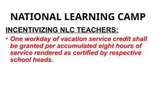NATIONAL LEARNING CAMP POWERPOINT PRESENTATION | PPTX