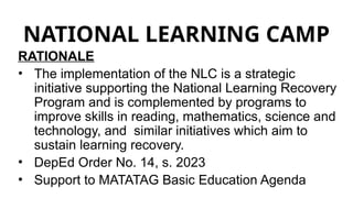 NATIONAL LEARNING CAMP POWERPOINT PRESENTATION | PPTX