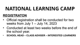 NATIONAL LEARNING CAMP POWERPOINT PRESENTATION | PPTX
