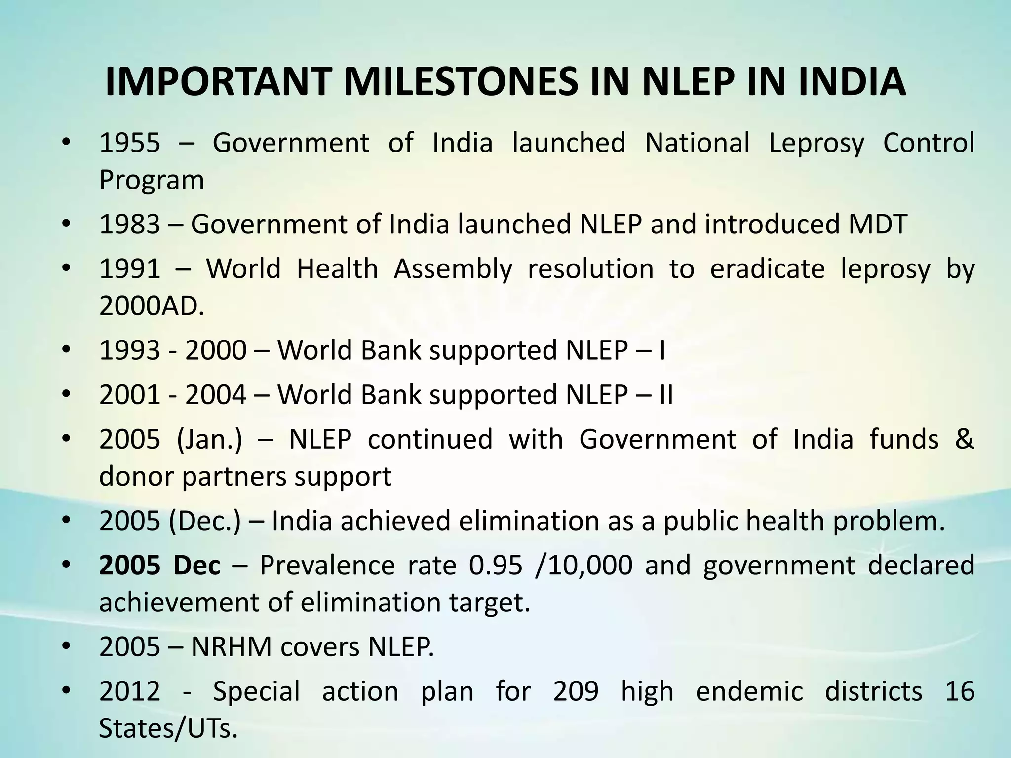 National leprosey eradication program | PPTX