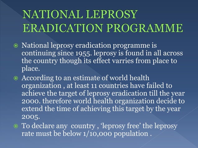National leprosy eradication programme | PPTX