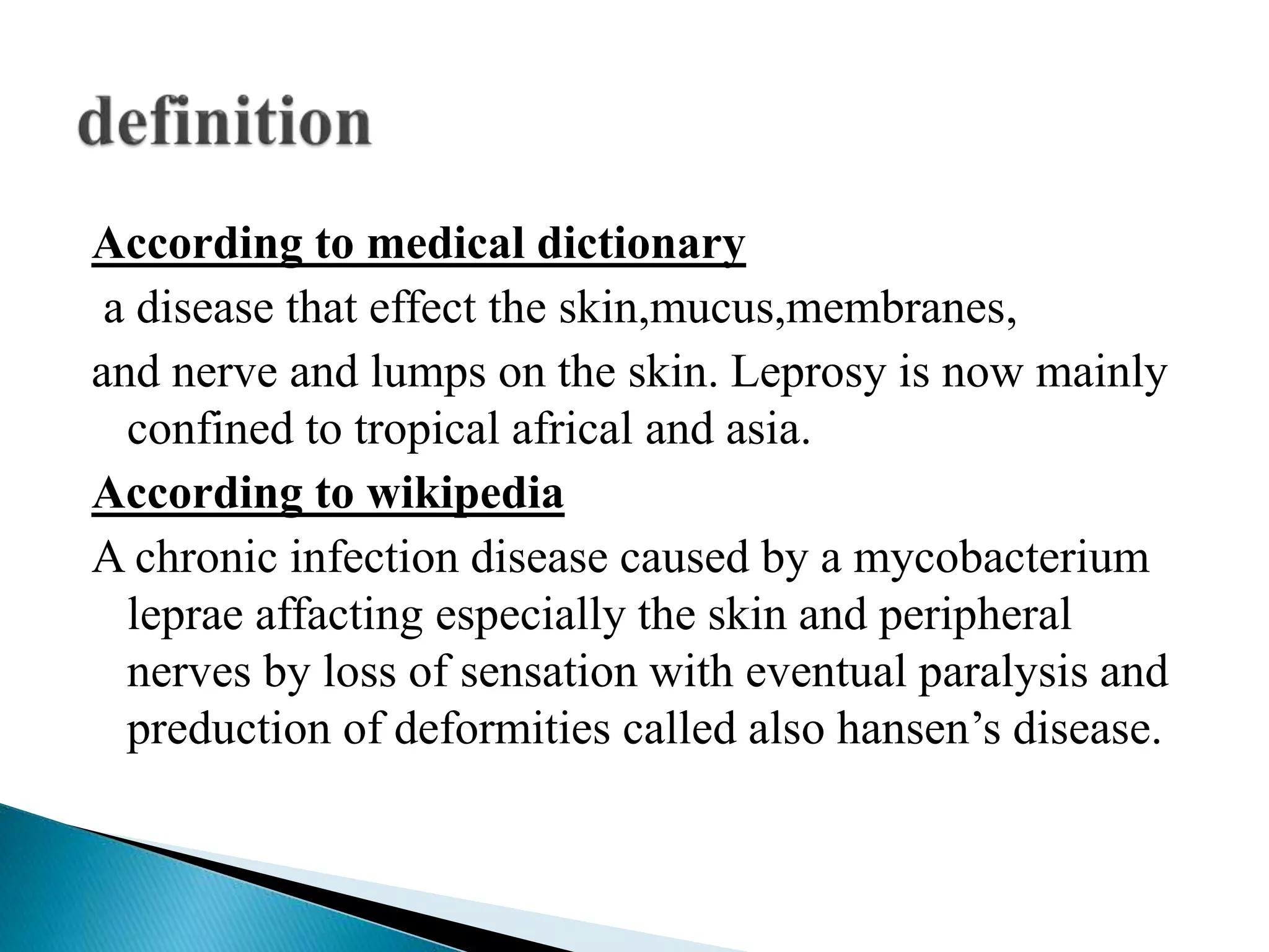 National leprosy eradication programmes | PPTX | Infectious Diseases ...