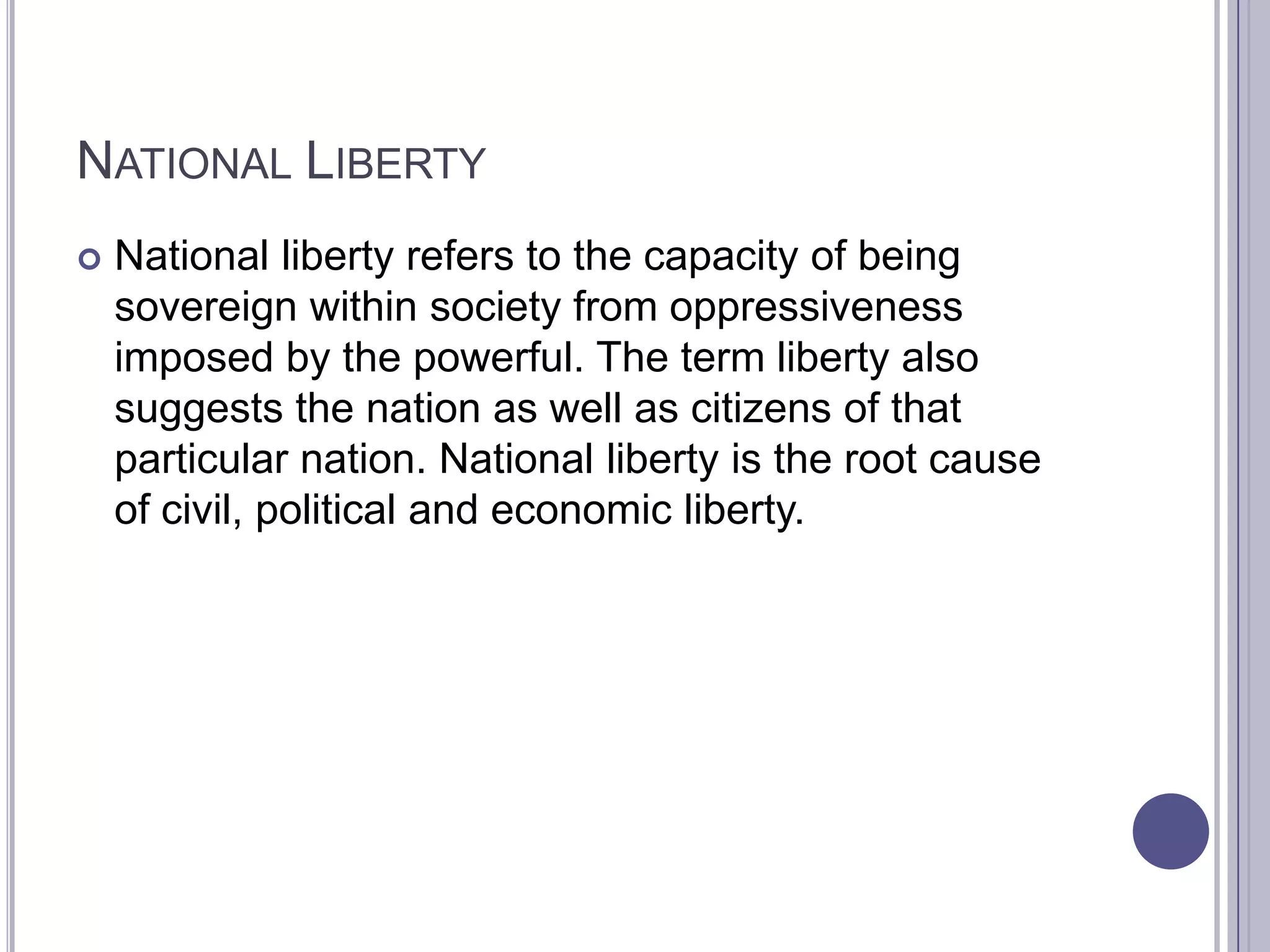 National liberty | PPTX