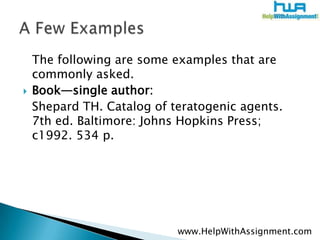 Brief explanation about National library of medicine citation style | PPTX