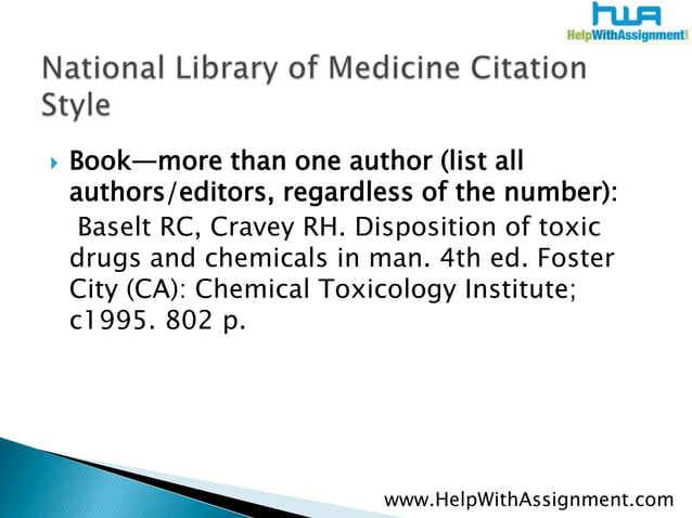 Brief explanation about National library of medicine citation style | PPTX