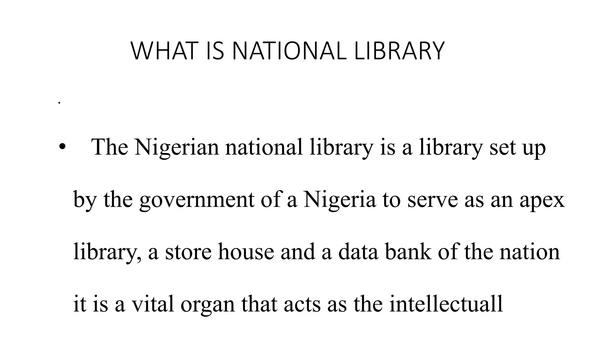 National librarys and | PPTX