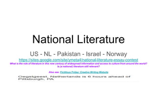National literature | PPTX