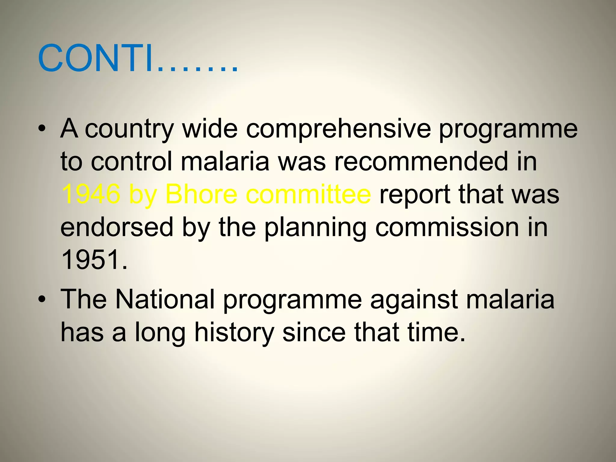 National malaria control programe | PPTX