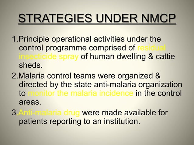National malaria control programe | PPTX | Infectious Diseases ...