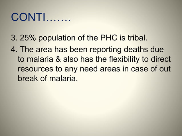 National malaria control programe | PPTX | Infectious Diseases | Diseases and Conditions