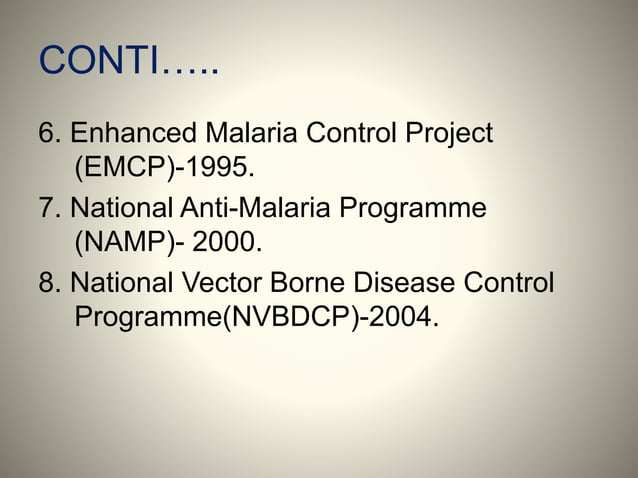 National malaria control programe | PPTX | Infectious Diseases ...