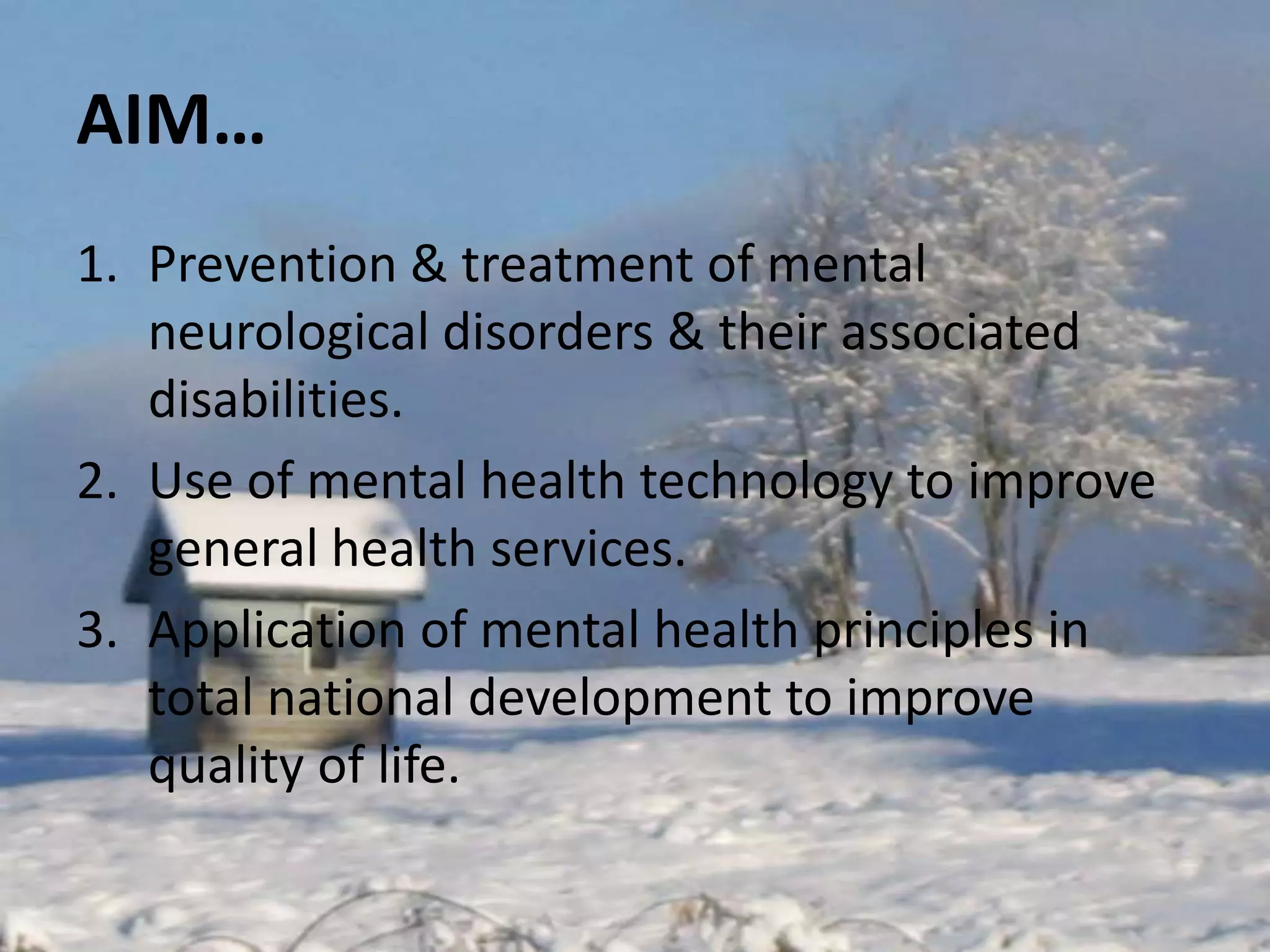 National mental health program | PPTX