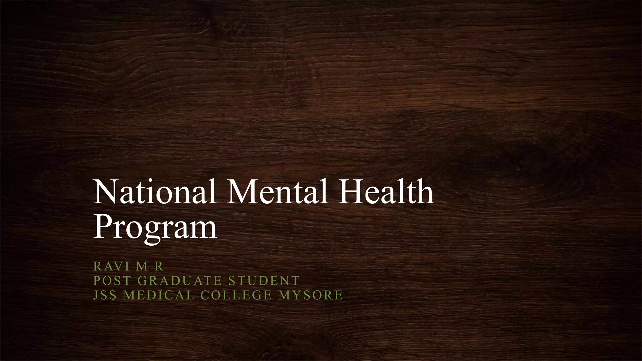 National mental health program | PPTX