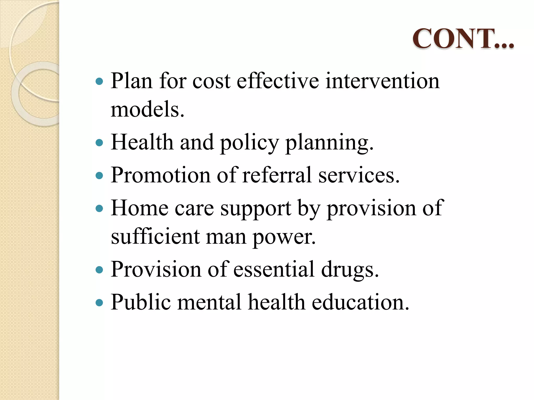 National mental health program | PPTX | Mental Health | Diseases and ...