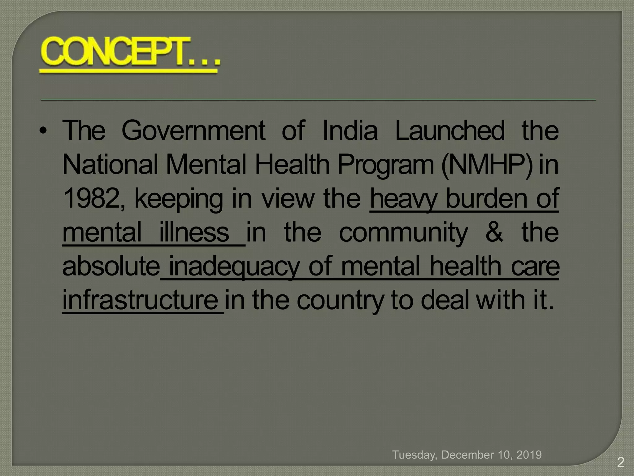 National mental health program | PPTX